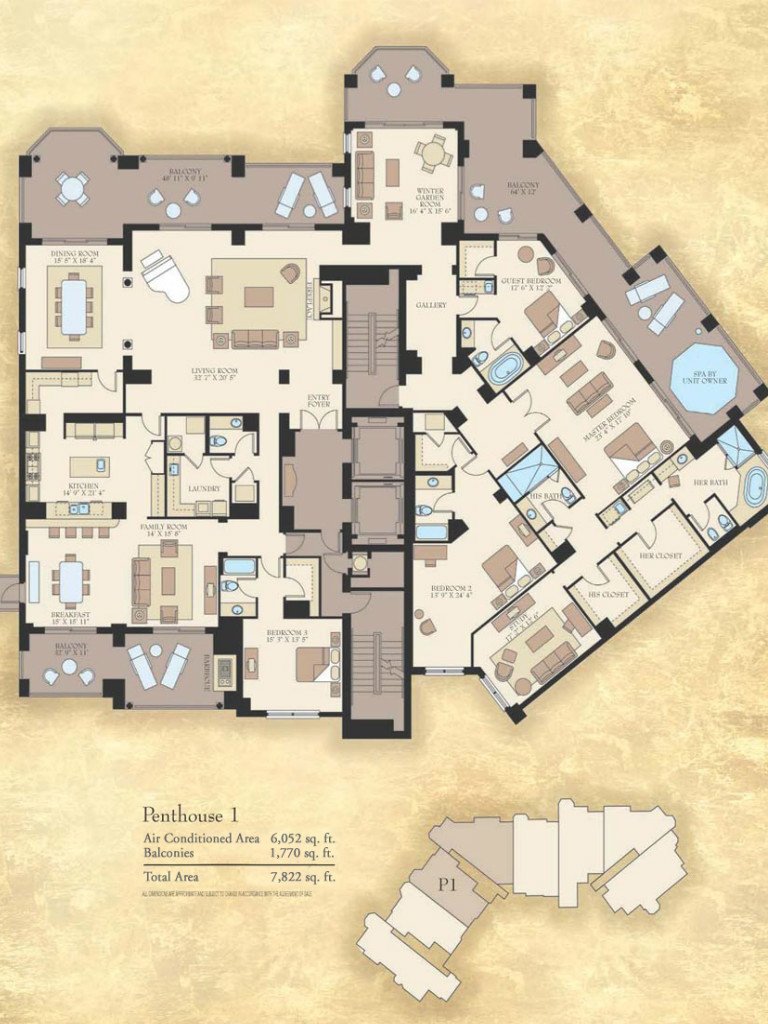 Floor Plans of the Madeira - Madeira - Marco Island, FL